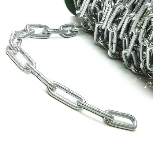Stahlkette Langgliedrig Rundstahlkette Eisenkette Gliederkette Verzinkt C2 5mm 5mm | Stahlketten ...