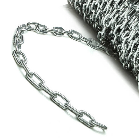 Stahlkette Kurzgliedrig Rundstahlkette Eisenkette Gliederkette Verzinkt A1 4mm 4mm | Stahlketten ...