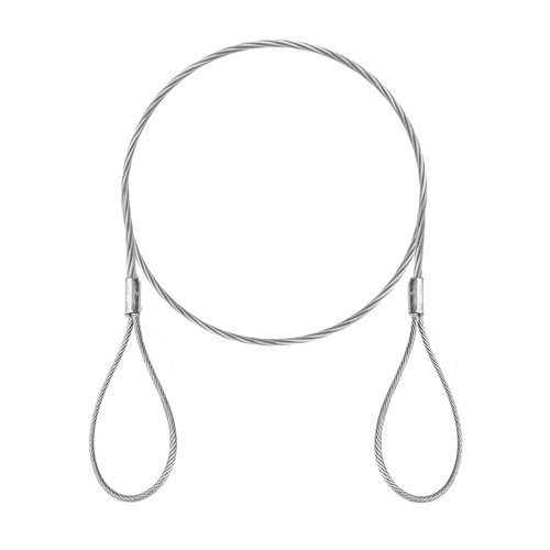 Stahlseil Verzinkt mit Ösen Schlaufenseil Öse - Öse Schlaufe Drahtseil Seil mit Schlaufen 4mm ...