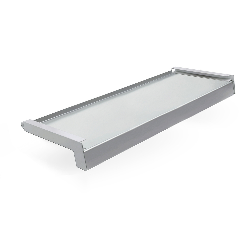 Fensterbank Stahl Aussen Außenfensterbank Fensterbrett Stahlblech Breite 40cm RAL 9006 SILBER ...